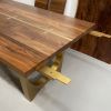 Brass inlay tunnel table by YJ Interiors | Wescover Tables