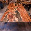 Carob & Copper Resin River Dining Table by Lumberlust Designs ...