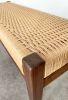 Danish Paper Cord Mid Century Bench in Walnut by ColombeFurniture ...