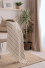 Cream Plaid Throw Blanket & Bed Spread by Lumina Design | Wescover ...