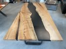 Maple Epoxy River Dining Table 393 by KC Custom Hardwoods | Wescover Tables