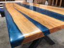 Epoxy Ash Dining Room Table by Peach State Sawyer Services | Wescover ...