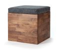 Zuma solid walnut storage stool by Modwerks Furniture Design LLC ...