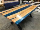 Epoxy Ash Dining Room Table by Peach State Sawyer Services | Wescover ...